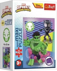 Trefl - Puzzle - Amazin Spidey: Hulk a Black Panther / 20 dílků / 22 x