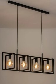 Závěsné černé svítidlo nad stůl Boston Loft Black X