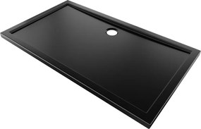 Mexen Flow Slim, obdélníková sprchová vanička 150 x 100 cm, černá matná, 46R701015