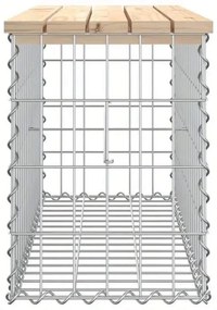 Zahradní lavička, gabion styl, přírodní dřevo, NoBi DAILA 3