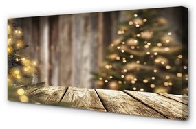 Obrazy na plátně Desky vánoční stromky 120x60 cm