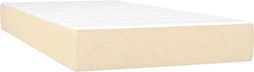 Box spring postel s matrací krémová 90x200 cm textil 3130006