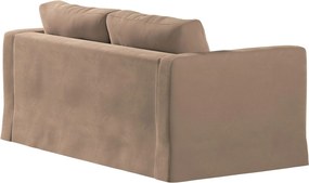 Potah na pohovku IKEA  Karlstad 2-místná , nerozkládací, dlouhý barva béžová látka lesklé, sametová
