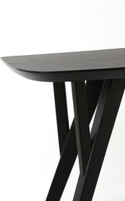 Matně černý konzolový stolek z masivu akácie 44x160 cm Quenza – Light &amp; Living