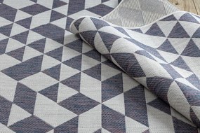 Dywany Łuszczów, Kusový koberec Sion Sisal Triangles 22373 ecru/blue-pink – na ven i na doma, 120x170, vícebarevná, chodba / předsíň