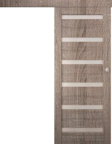 posuvné interiérové dveře na stěnu vasco doors EVORA model 5 Průchozí rozměr: 60 x 197 cm, Orientace dveří: Pravé dveře, Dekor: Dub Viking