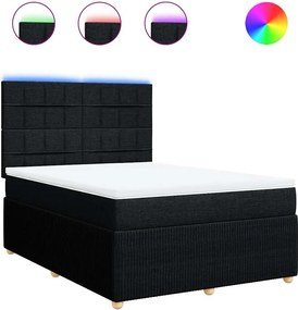 Box spring postel s matrací černá 140 x 190 cm textil 3294353