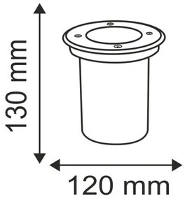 Venkovní nájezdové svítidlo COMETA 1xGU10/50W/230V IP65