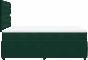 Box spring postel s matrací tmavě zelená 120x190 cm samet 3292295