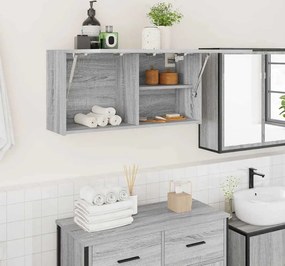 vidaXL Koupelnová nástěnná skříňka 80 x 25 x 40 cm kompozit [860093] Barva: šedá sonoma