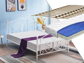 Halmar Kovová postel Panama 120 x 200 cm s matrací a roštem