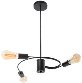 Toolight - Stropní lampa 3xE27 60W APP740-3CP, černá, OSW-01105