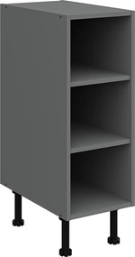 Kuchyňská linka ARIA pi | 300 cm | UNI dvířka | EXTRA VYSOKÁ | ANTIFINGER povrch | antracit/šedá grafit