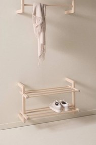 Závěsný stojan na boty z borovicového dřeva ve světle přírodní barvě 70x45x38 cm Eddison – Jotex