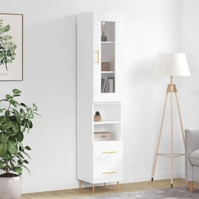Skříň highboard bílá 34,5 x 34 x 180 cm kompozitní dřevo