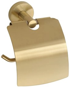 Sapho X-ROUND GOLD držák toaletního papíru s krytem, zlato mat XR732GB