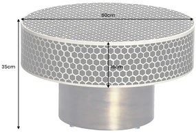Designový konferenční stolek Xinavane 60 cm černo-bílý