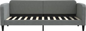 Válenda s matrací tmavě šedá 80 x 200 cm textil 3196794