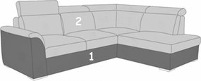 Casarredo - Komfort nábytek Rohová sedací souprava VIOLET, rozkládací s úložným prostorem, levá, látky A1