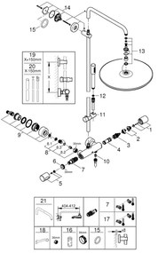 GROHE 27174001 - Sprchový systém RAINSHOWER SYSTEM 400 450 mm lesklý chrom