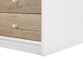 Psací stůl 140 x 60 cm světlé dřevo/bílý HEBER Beliani