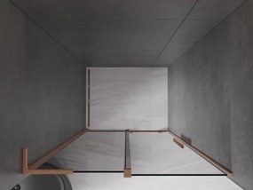 Mexen Velar L, posuvné sprchové dveře do otvoru 90 cm, 8mm šedé sklo, měděná matná, 871-090-003-41-65