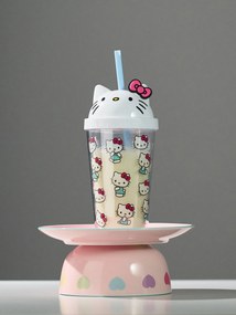 Sinsay - Hrnek s víčkem a brčkem Hello Kitty - vícebarevná