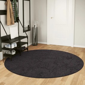 Koberec pratelný antracitový Ø 200 cm 136632