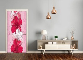 Samolepící fototapeta na dveře Hibiskus 95x205 cm