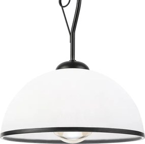 Lustr na tyči RETRO 1xE27/60W/230V černá/bílá