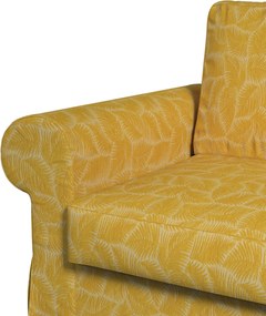 Potah na pohovku IKEA Backabro 2-místná, rozkládací barva žlutá látka pletený vzor, vzorované