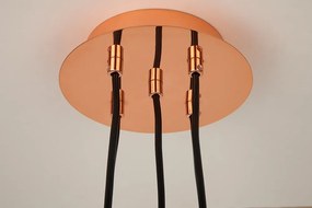 Designová závěsná lampa Briella, zlato-růžová