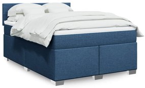 Box spring postel s matrací modrá 160x200 cm textil 3285945