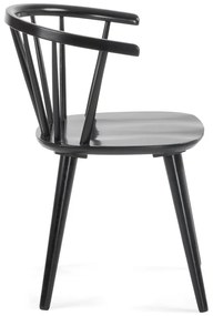 Černá dřevěná jídelní židle Kave Home Trise