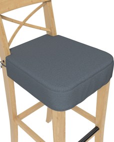 Sedák na židli IKEA Ingolf - barová barva modrá látka pletený vzor