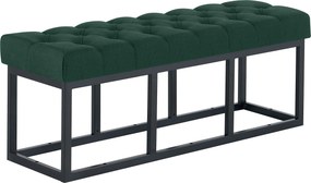 Lavice Amun látka černá konstrukce 120 cm – zelená