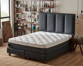 Čalouněná postel STOCKHOLM - antracit 160 × 200 cm