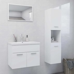 vidaXL Set koupelnového nábytku dřevotříska [3071136] Barva: Bílá