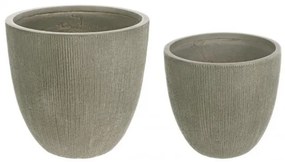 BIZZOTTO set 2 kulatých květináčů BRUSH zelená 0790585