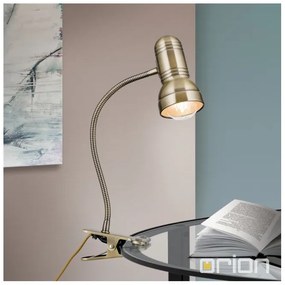 Orion Str10-319-P Stolní lampa s klipem WILHELM patina