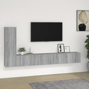 3dílný set TV skříněk šedý sonoma kompozitní dřevo 3114324