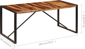 Jídelní stůl 180 x 90 x 75 cm masivní akáciové dřevo 247416