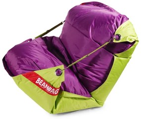 Sedací pytel BeanBag duo-limet-purple