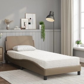 Postel s matrací Dover cappuccino 90 x 190 cm umělá kůže 3208321