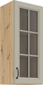 STILO ac | horní skříňka 40 GS-90 1F s policemi | 40 cm | VYSOKÁ | UNI dvířka | artisan/světle šedá
