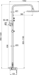 Slezák - RAV Sprchový komplet se směšovací baterií SEINA - SE982.5/5-61MGK, Metal Grey kartáčovaná
