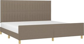 Rám postele bez matrace taupe 200 x 200 cm textil 3125247