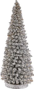 X-MAS Dekorační jedle třpytivá 28 cm - stříbrná