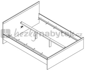 Manželská postel 160 cm BRW Porto LOZ/160. 784452