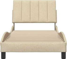 Rám postele bez matrací Hanko krémově 90x200 cm textil 3310368